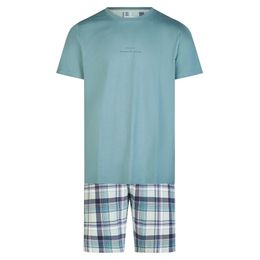 Phil & Co. Berlin Pyjama Weekend Collection in grün/blau | Gr.: XL