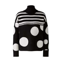 Oui Pullover in black offwhite | Gr.: 42