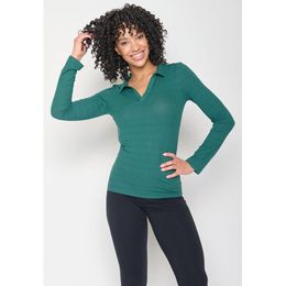 Greenbomb Longsleeve Basic in Dschungel Grün | Gr.: M