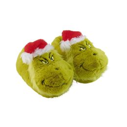 The Grinch 3D Hausschuhe Plüsch Slipper Pantoffeln Puschen Schlappen in grün | Gr.: 38-40