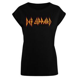 F4NT4STIC Extended Shoulder T-Shirt Def Leppard Shatter Logo in schwarz | Gr.: S