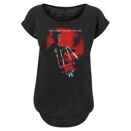 F4NT4STIC Long Cut T-Shirt Nightmare On Elm Street Freddy's Dead in schwarz | Gr.: XS