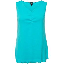 Ulla Popken Strick-Top in tiefes aqua | Gr.: 58-60
