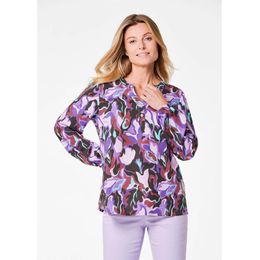 GOLDNER Tunika Printbluse mit Allover-Druck in lila / gemustert | Gr.: 46