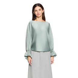 Betty Barclay Satin-Bluse mit U-Boot-Ausschnitt in Chinois Green | Gr.: 44
