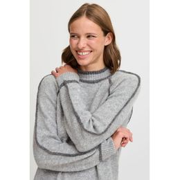 b. young Strickpullover BYNINNA Loose fit in Mid grey Melange Mix | Gr.: XL