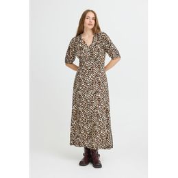 Pulz Jerseykleid PZCHARLOTTE Feminine in Brown Animal Printed | Gr.: L