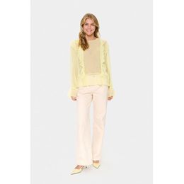 Saint Tropez Langarm-Bluse LabelleSZ Gerade Passform in Elfin Yellow | Gr.: M