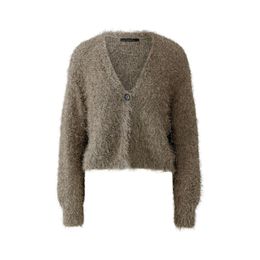 Oui Strickjacke in smokey taupe | Gr.: 42
