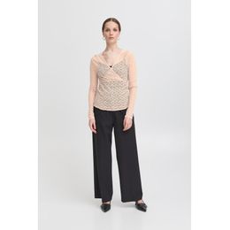 Ichi Langarm-Bluse IXLACEY Slim fit in Simply Taupe | Gr.: M