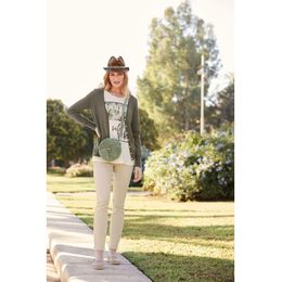 Heine Feinstrickjacke in oliv | Gr.: 48