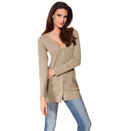 Heine Feinstrickjacke in beige | Gr.: 34