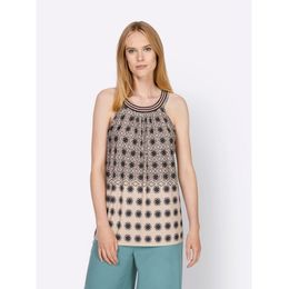 Heine Shirttop in schwarz-bedruckt | Gr.: 34