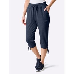 WITT WEIDEN Freizeithose in dunkelblau-meliert | Gr.: 36-38