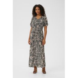 Kaffe Kleid KAisolde Regular fit in Feather Gray Leaf Print | Gr.: 34