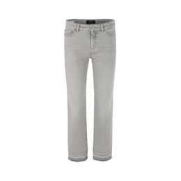 Marc Cain COLLECTIONS Jeans FORLI mit Blüten-Applikation in Grey | Gr.: 38