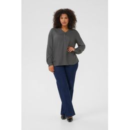 Kaffe curve Langarm-Bluse KCsida Regular fit in Black Oyster | Gr.: 52