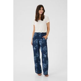 Culture Casual Hose CUalexa Straight fit in Blue Flower | Gr.: L