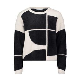 BETTY & CO BETTY & CO Strickpullover mit Jacquard in Schwarz/Wei&szlig; | Gr.: 42