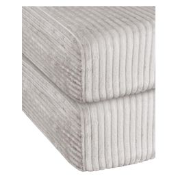 Aspero 2 Spannbettlaken aus Streifen-Flanell Parana in Taupe | Gr.: 90-100 x 200 cm