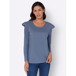 Sieh an! Langarmshirt in taubenblau | Gr.: 44