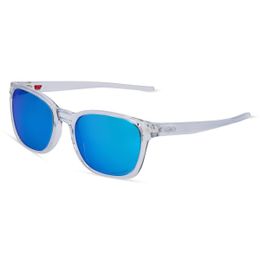Oakley OO9018 OJECTOR | Herren-Sonnenbrille | Fassung: Vollrand, Quadratisch, Kunststoff, Weiß Transparent | Glasfarbe: Blau