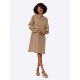 Heine A-Linien-Kleid in camel | Gr.: 38