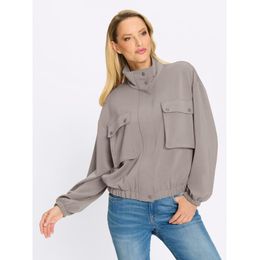 Heine Sweatjacke in taupe | Gr.: 40