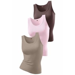 H.I.S. H.I.S Tanktop in braun, rosa, taupe | Gr.: 36-38