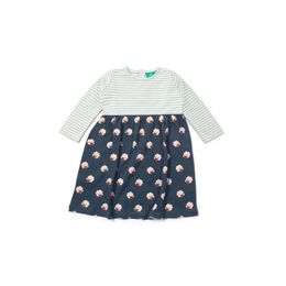 Little Green Radicals Lang&auml;rmeliges Bio-Kleid in Blau | Gr.: 3-4 Jahre