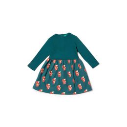 Little Green Radicals Langärmeliges Bio-Twirlerkleid in Blau | Gr.: 3-4 Jahre