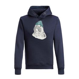 Greenbomb Hoodie Animal Walrus in Marineblau | Gr.: XL