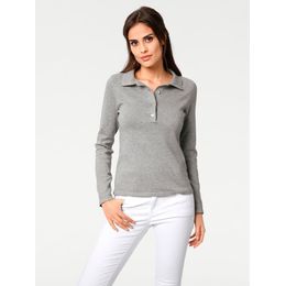 Heine Polopullover in grau-melange | Gr.: 34
