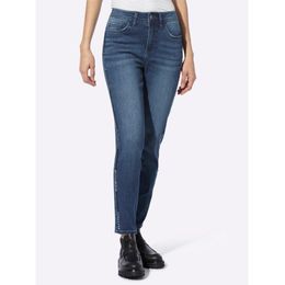Heine Push-up-Jeans in blue-stone-washed | Gr.: 36