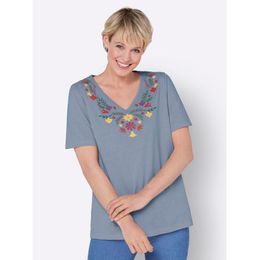 Sieh an! V-Shirt in bleu | Gr.: 48