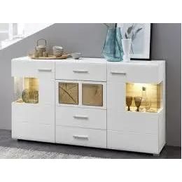 Innostyle Sideboard Fun Plus 10A1WW21 weiß matt, Absatz: Hirnholz Nachbildung, inkl. LED Beleuchtung, BxHxT ca.170x94x42 cm