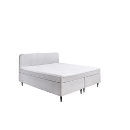 SUN GARDEN Boxspringbett Villach silber feincord ca. 140x200 cm