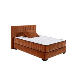 Ed Lifestyle Boxspringbett Nagol mit Bettkasten Cognac ca. 120x200 cm