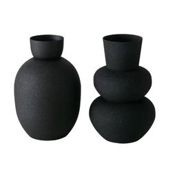 Roomio Vase Maynar schwarz 17 cm