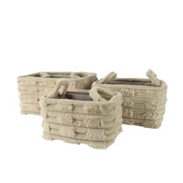 Kaemingk Korb Fell mit Griff mittel 35x18x24 cm