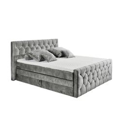 Ed Lifestyle Boxspringbett Cashfield mit Bettkasten Grey 180x200 cm
