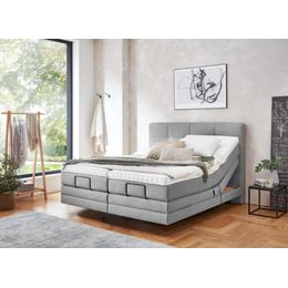 Fey Boxspringbett 5.1 Karat Comfort mit Motor 180x200 cm in Bezug Gavin jade