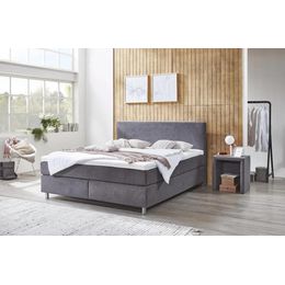 Fey Boxspringbett Karat 3 Classic 180x200 cm, Bezug: Webstoff grau