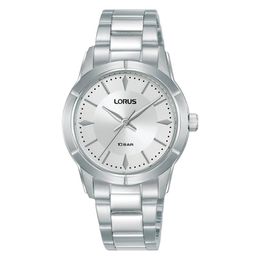 Lorus Quarzuhr Armbanduhr, Damenuhr, Edelstahlarmband, analog silberfarben-silberfarben Klassische Armbanduhr