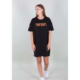 Alpha Industries T-Shirt »NASA Long T OS Women« black S S Alpha Logo Loop Label am Saum