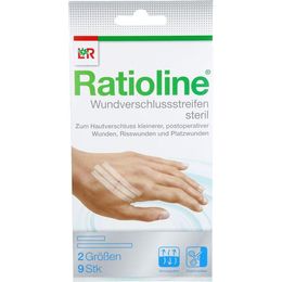 Lohmann & Rauscher Ratioline Wundverschlussstreifen steril 2 Größen 9 St