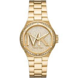 Quarzuhr MICHAEL KORS "LENNOX", gold (goldfarben), Armbanduhren, Damen, Armbanduhr, Damenuhr, analog, Edelstahlarmband