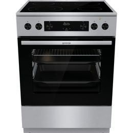 Gorenje Elektro-Standherd "GECS6C70", Energieeffizienz: A (A+++-D), silber (silberfarben), Herdsets, Knusprig genießen – ganz ohne Extra-Kalorien - dank AirFry-Funktion