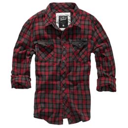 Brandit Duncan Check Shirt Langarm Hemd rot/braun, Gr&ouml;&szlig;e 5XL