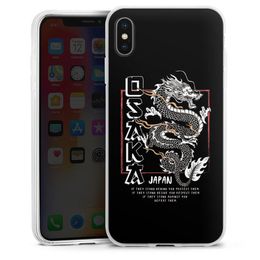 DeinDesign iPhone Xs Max Handy Silikon H&uuml;lle Case transparent Handyh&uuml;lle Ocean Dragon Japan Silikon Case